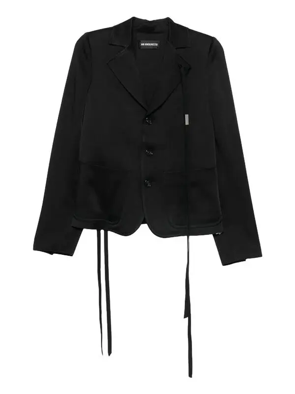 ANN DEMEULEMEESTER Fitted Jacket With Raw-edge Trim - Brown
