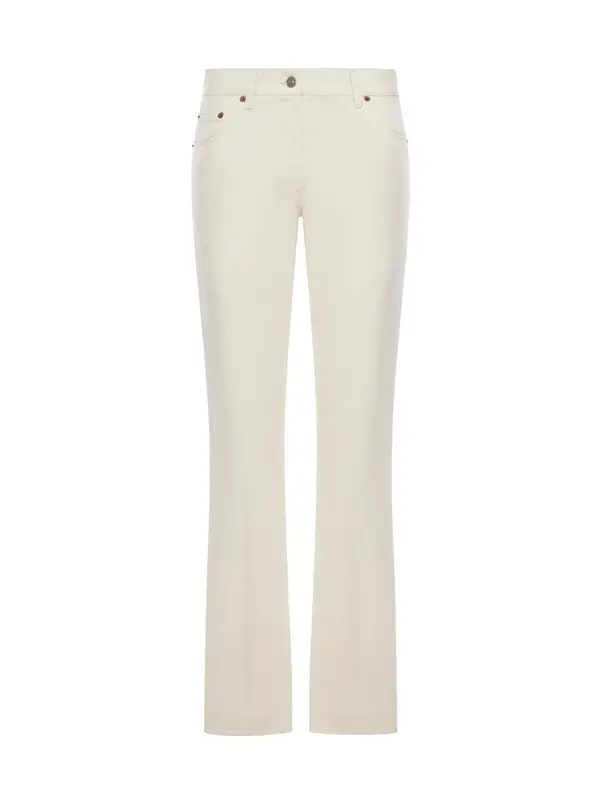 Valentino Garavani Five-pocket Flare Trousers - Cream