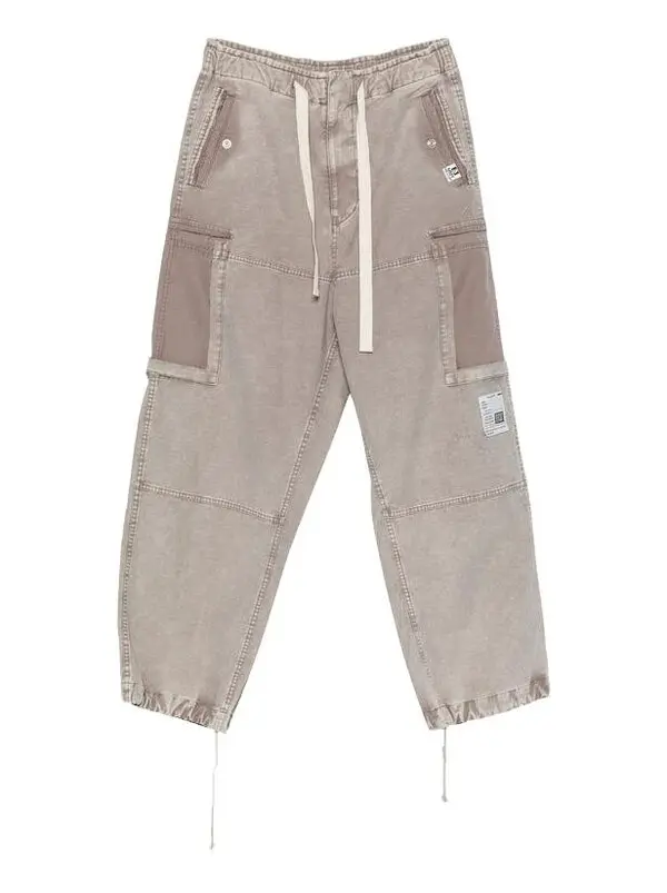 Mihara Yasuhiro Grey Cargo Trousers - Cream