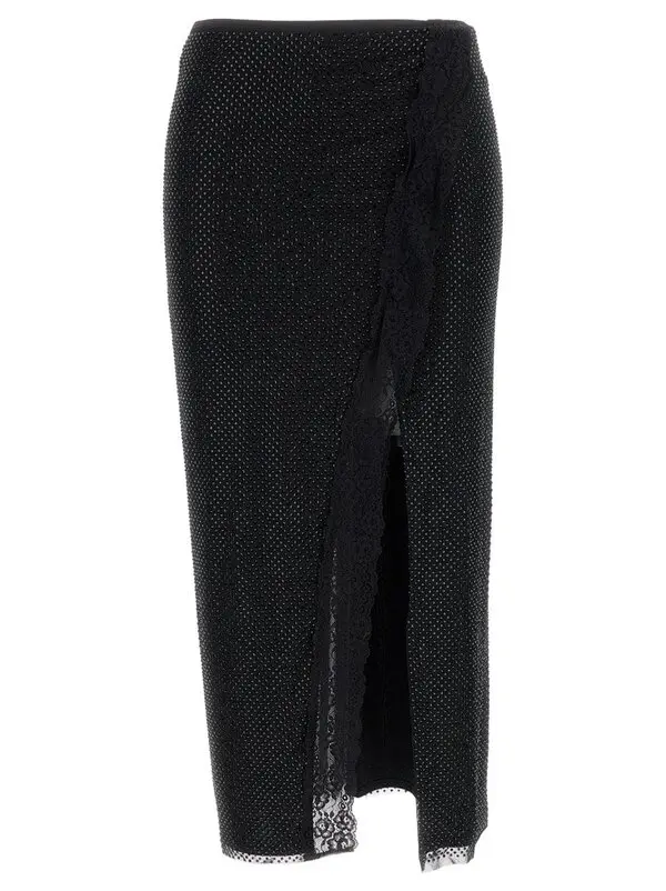 SELF-PORTRAIT Crystal Trim Mini Dress - Multicolor