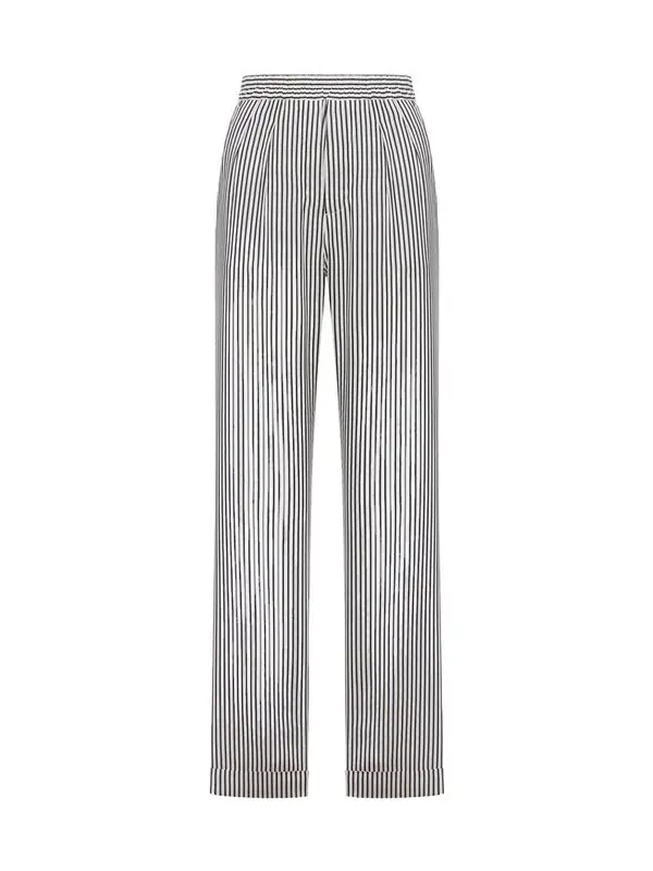 TOM FORD Striped Silk Trousers - Multicolor