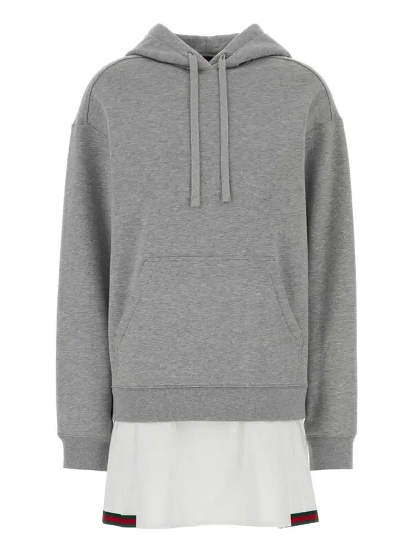 Gucci Grey Cotton Sweatshirt Dress - Gray