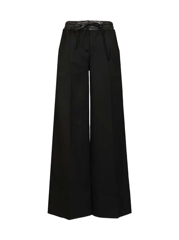 Alaïa Tailored Wool And Lambskin Pants - Black