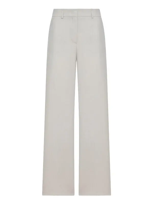 Giorgio Armani Tailored Linen Wide Leg Trousers - Multicolor