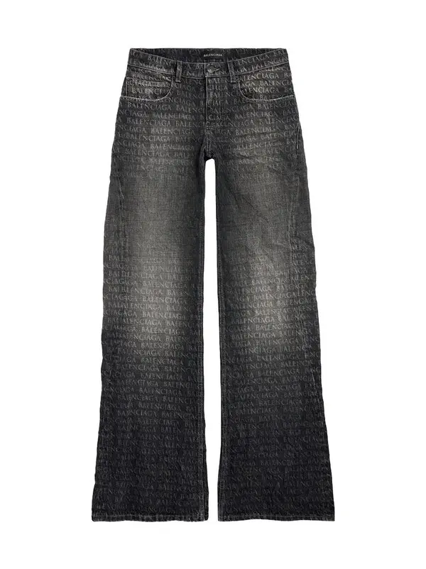 Balenciaga Wide-leg Denim Trousers - Multicolor