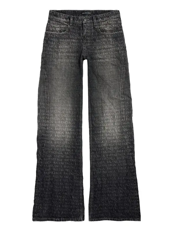 Balenciaga Wide-leg Denim Trousers - Multicolor