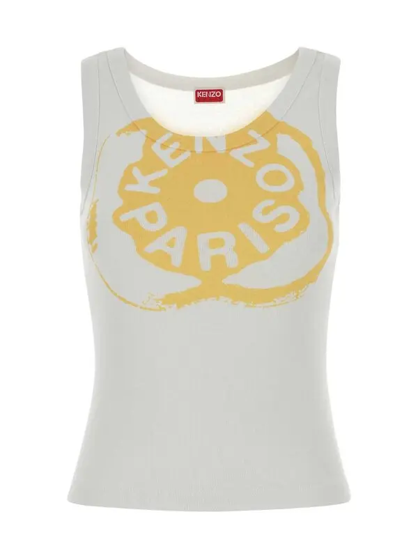 Kenzo Stretch Cotton Tank Top - White