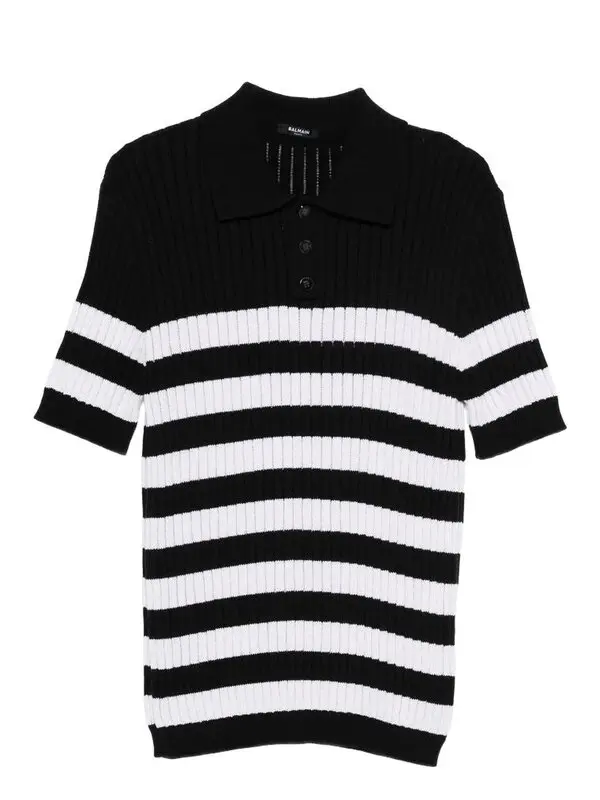 Balmain Polo Shirts - Black