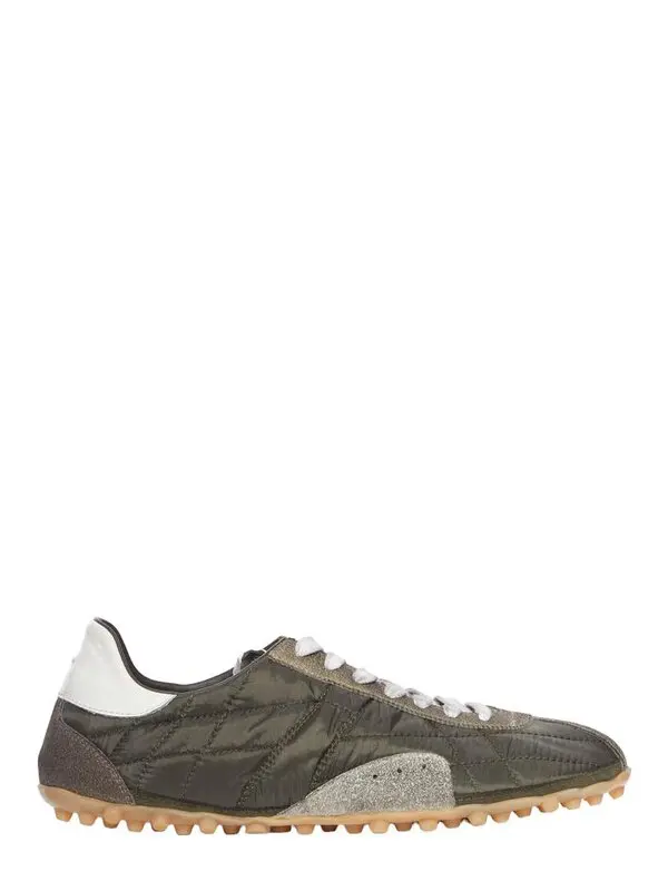 MAISON MARGIELA Quilted Low Top Sneakers With Suede Accents - Multicolor