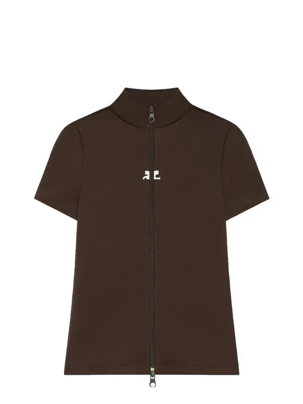 COURREGES Interlock Top - Brown