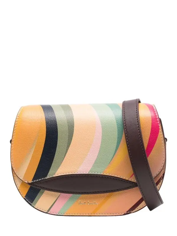Paul Smith Swirl Pattern Leather Crossbody Bag - Multicolor