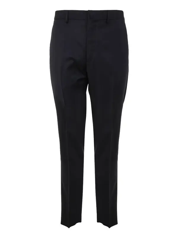 LANVIN Virgin Wool Cigarette Trousers - Blue