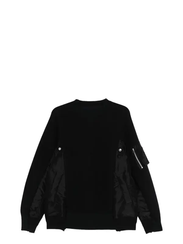 Sacai Crew Neck Long Sleeve Sweater - Multicolor
