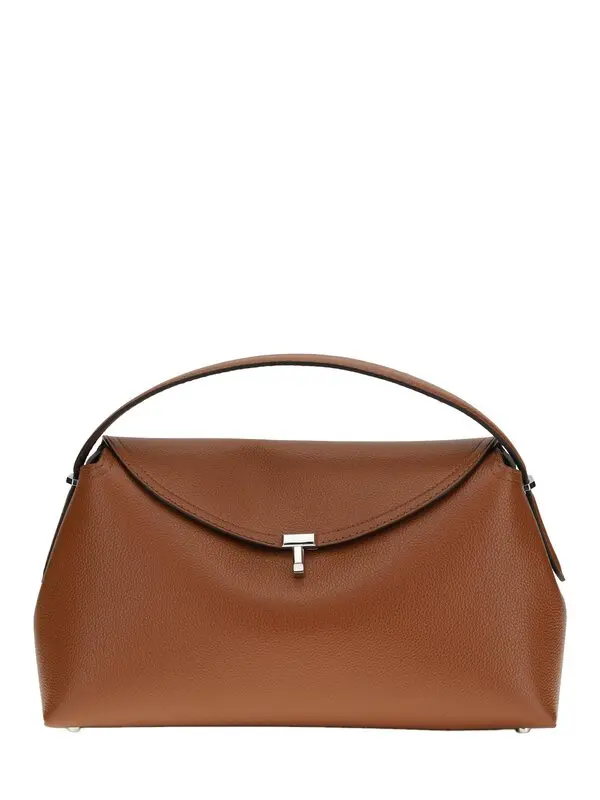 TOTEME T-lock Hand Bag In Palmellato Leather - Brown