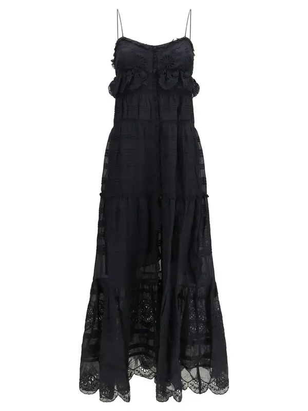 Isabel Marant Étoile Paule Long Ruffled Dress - Black