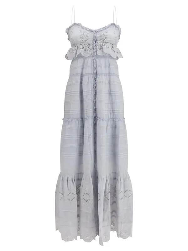 Isabel Marant Étoile Paule Long Ruffled Dress - Blue