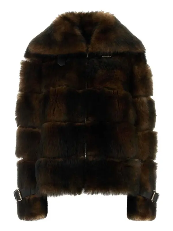 Fendi Shearling Fur Jacket - Brown