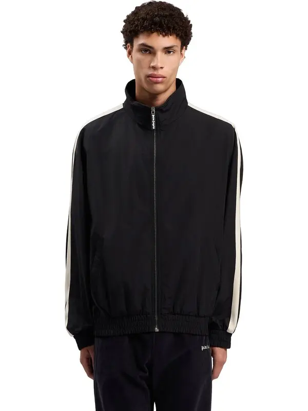 Palm Angels Classic Logo Windbreaker Jacket - Black