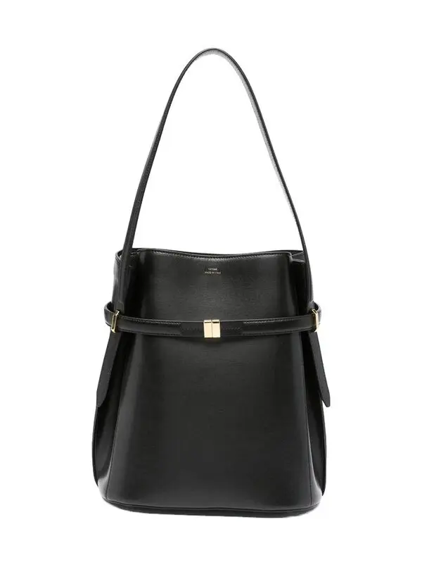 TOTEME Calf Leather Bucket Bag - Black
