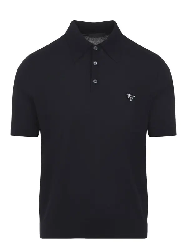 Prada Knit Polo - Blue