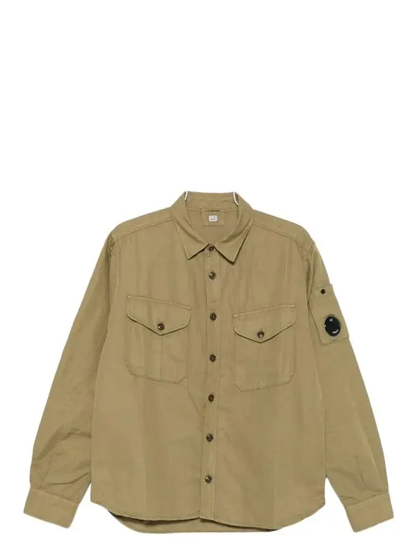 C.P. COMPANY Cotton And Linen Blend Shirt - Multicolor