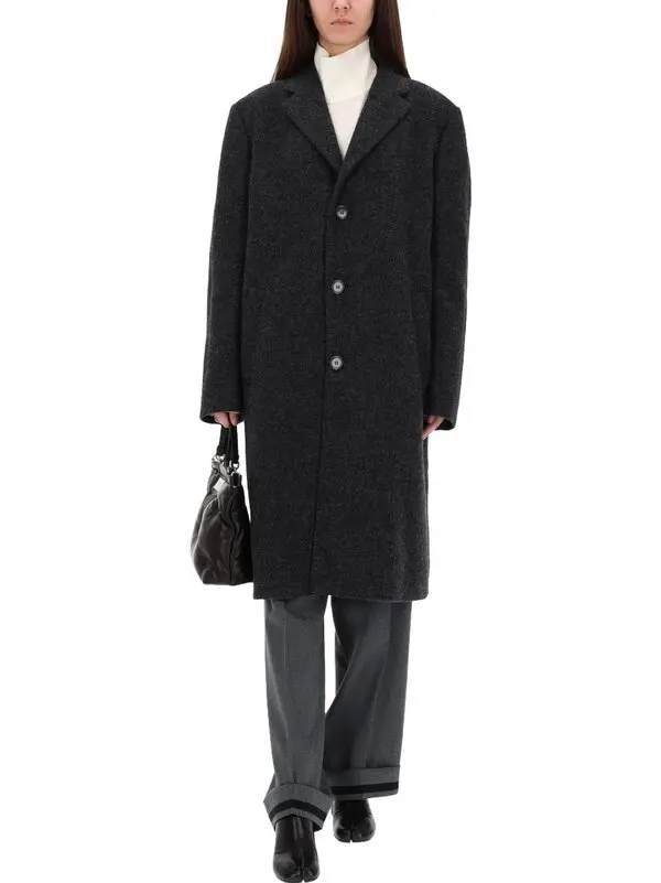 MAISON MARGIELA Tailored Wool Blend Straight Leg Pants - Gray