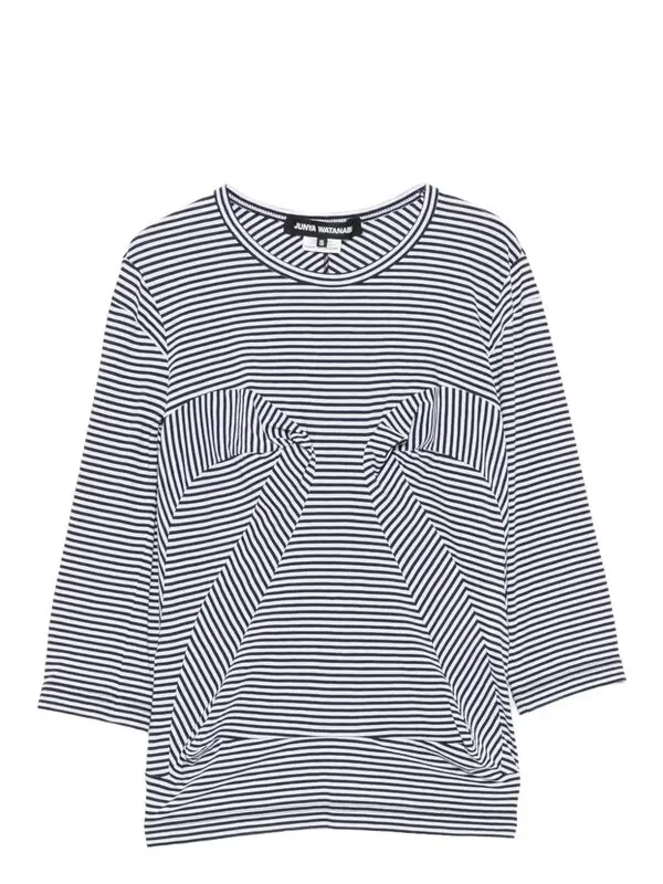 Junya Watanabe Striped Cotton T-shirt - Multicolor