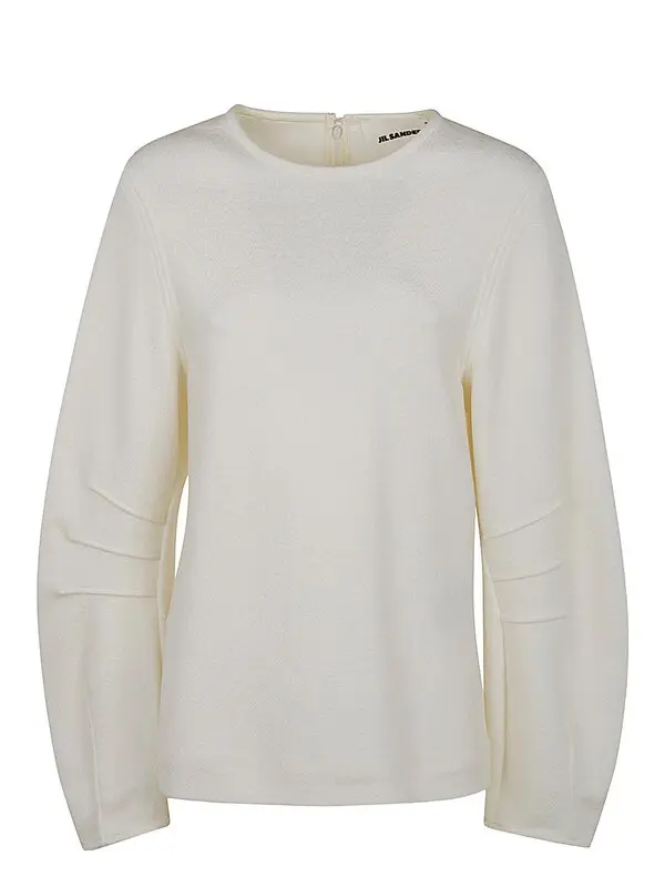 JIL SANDER Long Sleeve Top - White