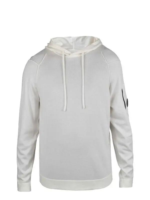 C.P. COMPANY Knit Hoodie - White