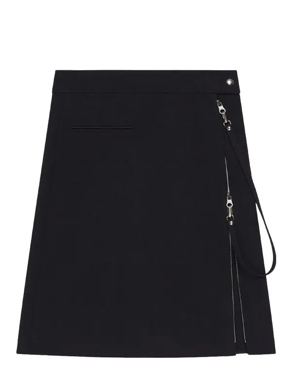 COURREGES Midi Skirt With Zipper Detail - Black