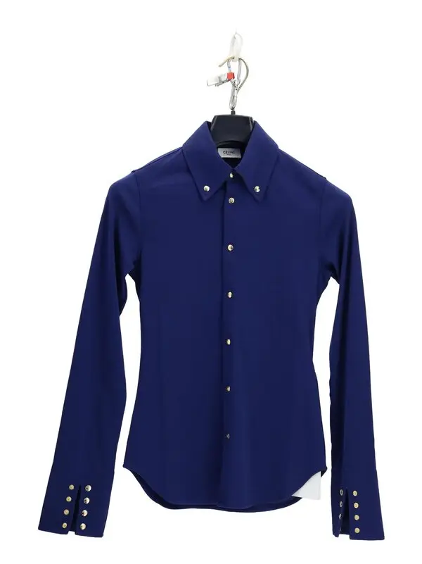 Celine Shirt With Studded Cuffs - Multicolor