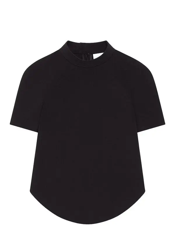 COURREGES Circle Heritage Top - Black