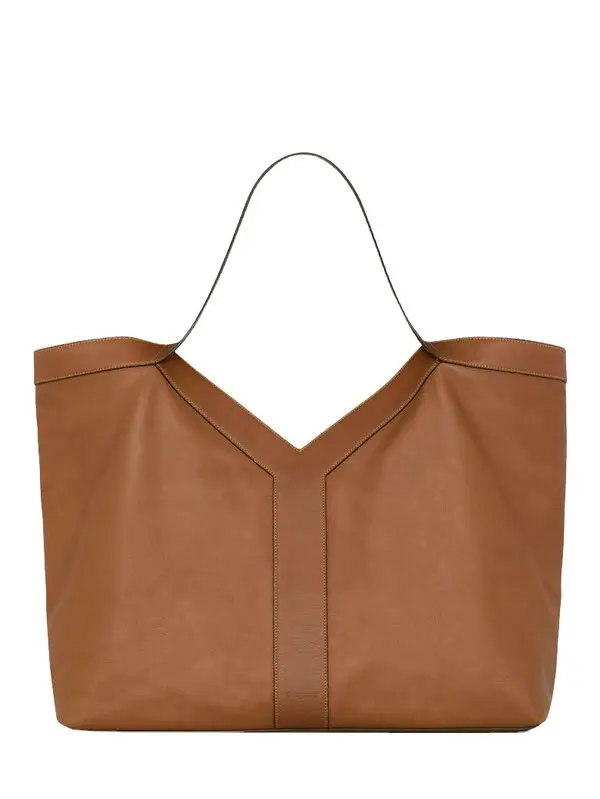 Saint Laurent Large Leather Tote Bag - Multicolor
