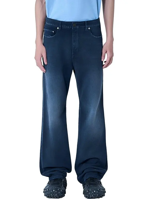 Balenciaga Wide-leg Mid-rise Denim Trousers - Blue