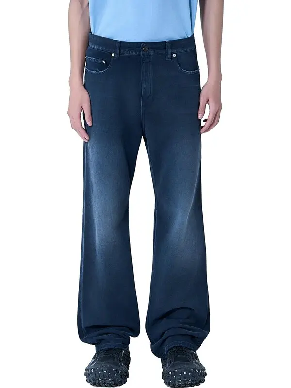 Balenciaga Wide-leg Mid-rise Denim Trousers - Blue