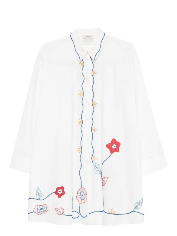 FORTE_FORTE Embroidered Cotton Shirt - Multicolor