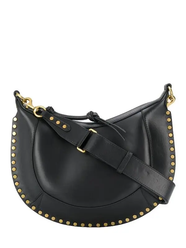 Isabel Marant Étoile Suede Shoulder Bag With Gold-tone Hardware - Black