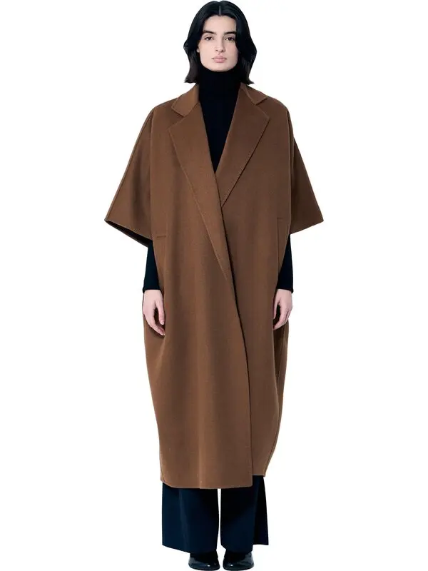 Max Mara Draped Cape Coat - Brown