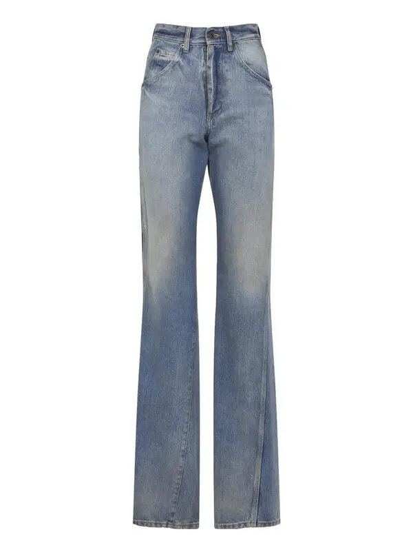 MAISON MARGIELA Indigo Cotton 5 Pockets Pants - Blue