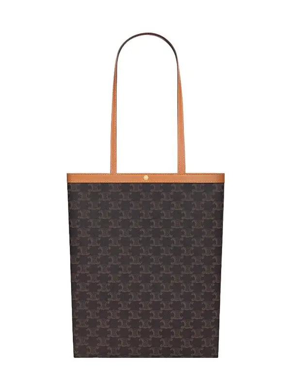 Celine Medium Flat Shopper In Triomphe Fabric - Multicolor