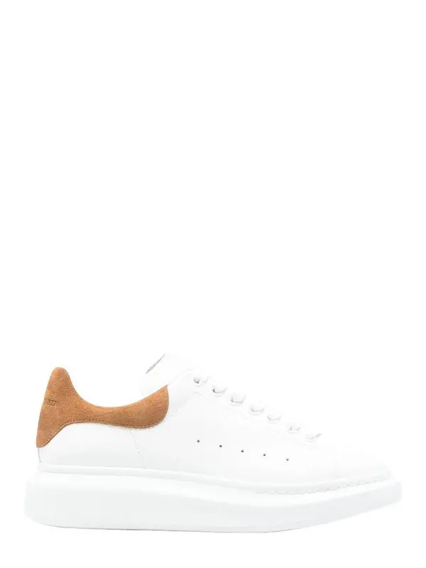Alexander McQueen Low-top Suede Paneled Sneakers - White