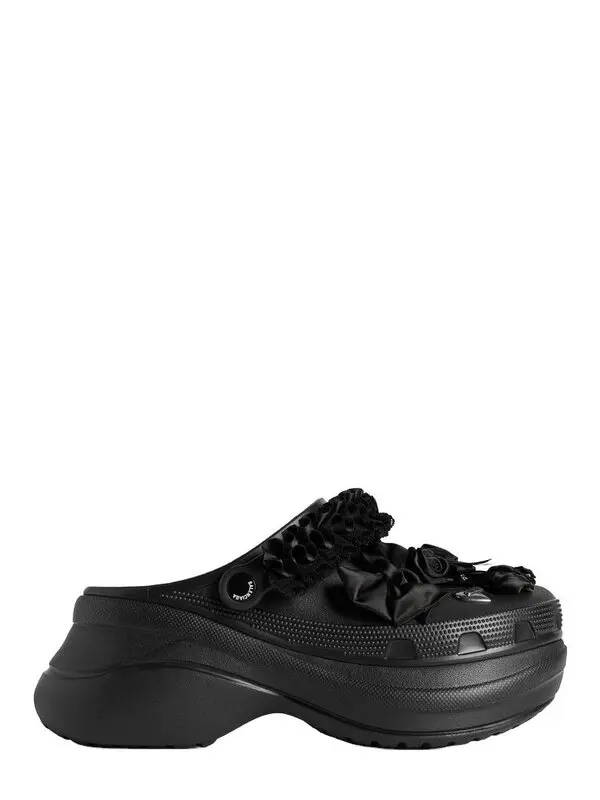 Balenciaga X Crocs Embellished Clogs - Black