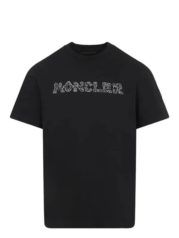 Moncler Polo Shirts T-shirts - Black