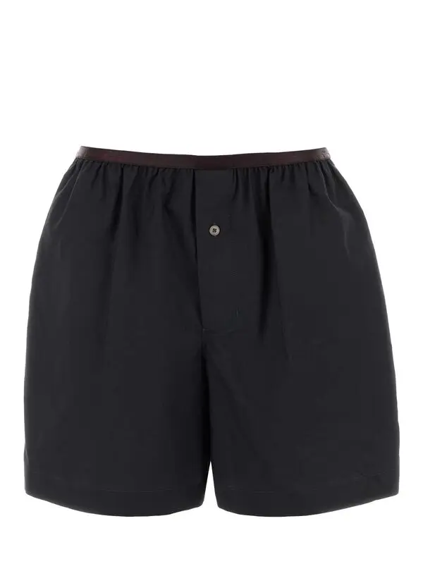 LEMAIRE Cotton Blend Shorts - Black