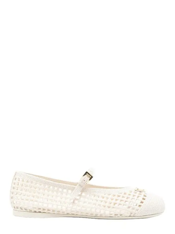 Prada Neutrals Ballet Flats - Cream