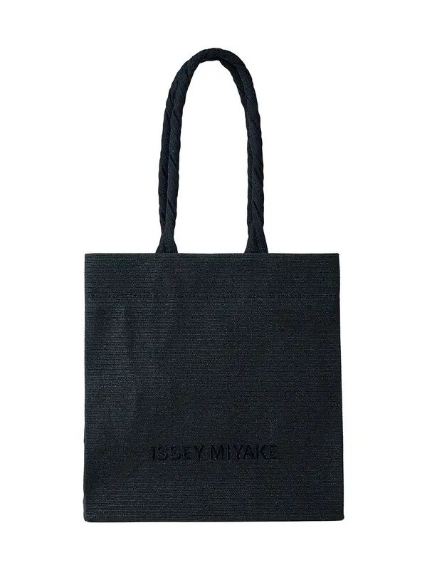 Issey Miyake Washi Paper Tote Bag With Logo Print - Black