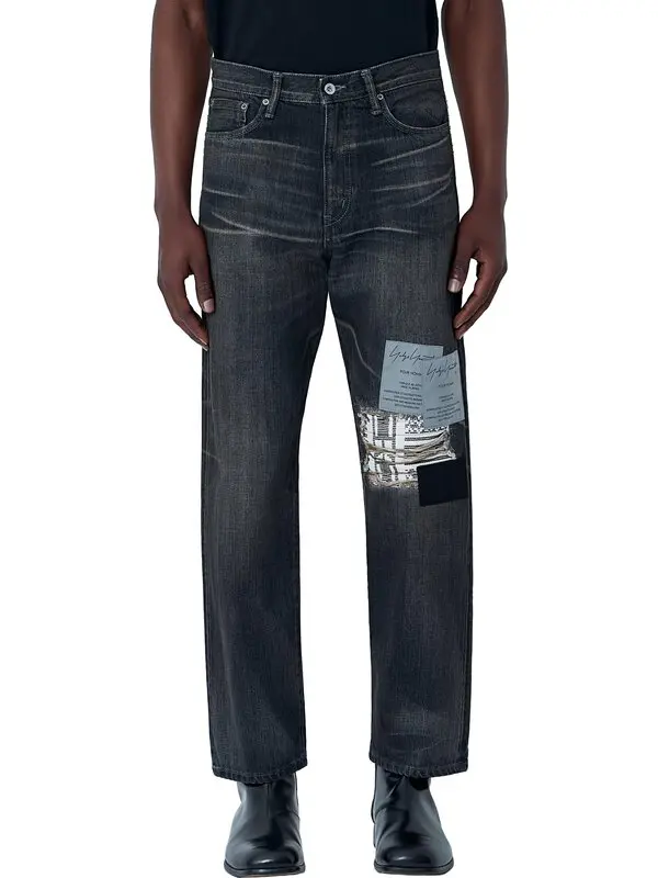Yohji Yamamoto X Neighborhood Savage Denim Dp Basic Jeans - Black