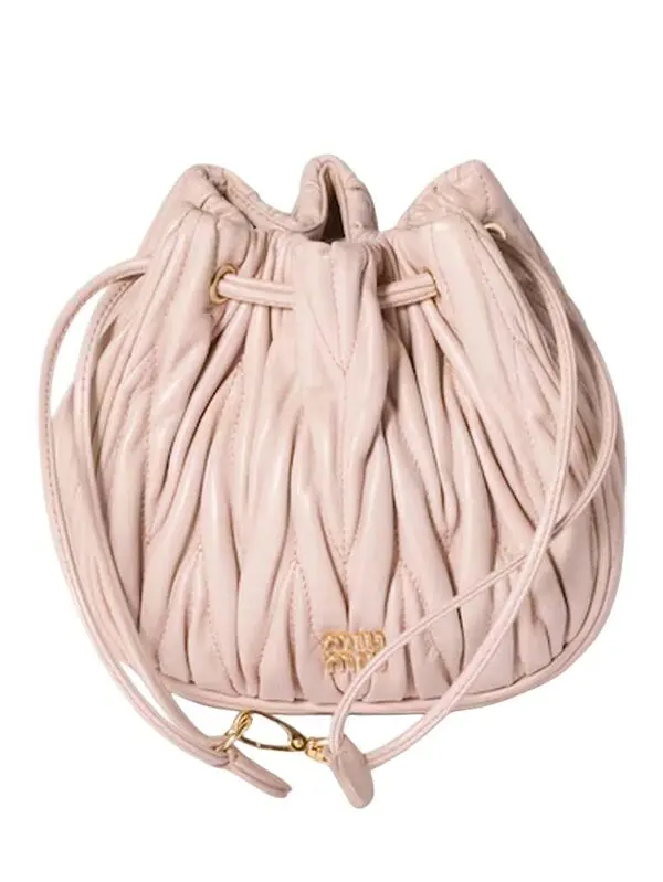 Miu Miu Matelassé Nappa Pouch - Pink