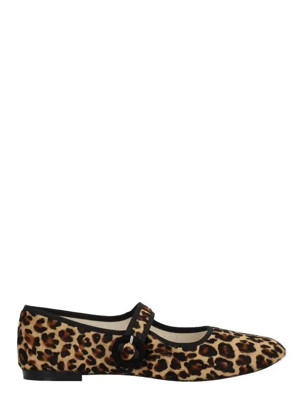 Repetto Leopard Print Calfskin Ballerina Flats - Multicolor