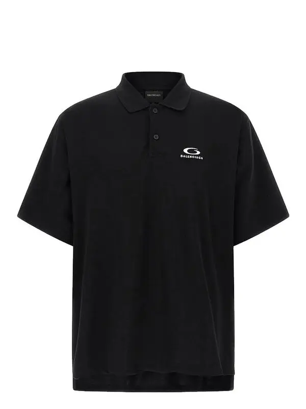 Balenciaga Polo Shirts - Black